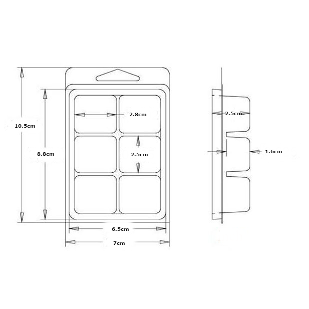 Plastic Clamshell Moulds - 6 Cavity – PureNature NZ